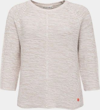 Zaubermond Kapuzenpullover Strickpullover Kiesel