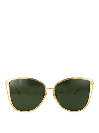 Linda Farrow Lunettes De Soleil - Or