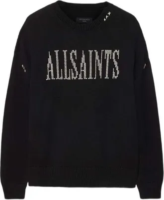 AllSaints sweat &agrave; col rond crois&eacute; noir