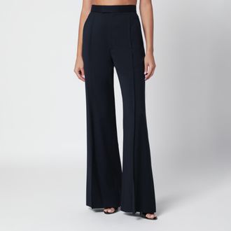 Vivienne Westwood Marineblaue Hose mit weitem Bein aus Schurwolle