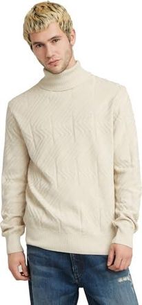 G-Star G-Star Homme Zig-zag structure turtle knit, Blanc (whitebait D25110-C259-1603), M