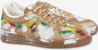 Moschino Baskets en daim - Beige