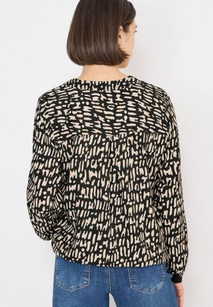 Cecil Langarmbluse mit Tunnelzug und grafischem Muster