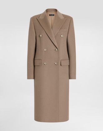 Dolce & Gabbana Double-breasted Cashmere Coat - Frau M&auml;ntel Und Jacken Beige 42