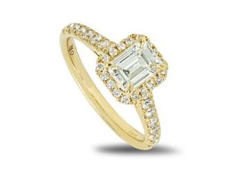 Bespoke Yellow Gold Emerald Cut Diamond Ring