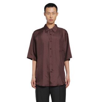 Saint Laurent Hexagon Silk Twill Shirt
