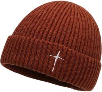 Generic Bonnet Femme Hiver Bonnet Femme Chapeau Femme Hiver Confortable Classique - Oversize &Eacute;pais Brod&eacute; Hiver, Coupe Ample Respirante, Id&eacute;al pour Look Boho O