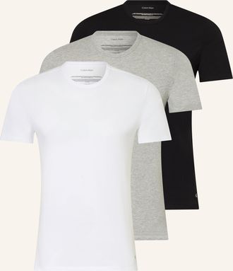 Calvin Klein 3er-Pack T-Shirts Cotton Stretch Blend grau