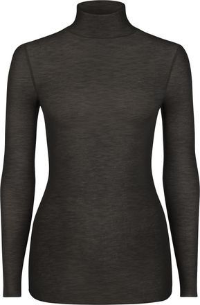 Nur Die Light & Warm Rollkragen Longsleeve mit Kaschmir Oberteil leicht warm weich lang&auml;rmlig elegant Langarm-Unterhemd Damen