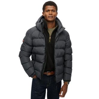 Superdry Sportliche Steppjacke Mit Kapuze, Blau