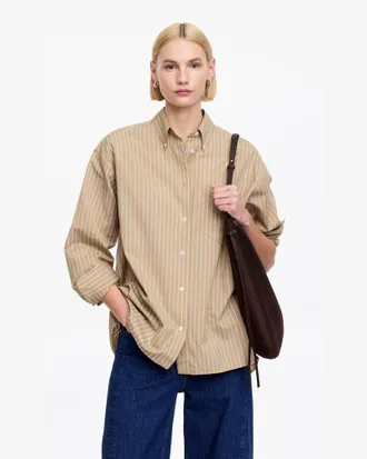 Arket Hemd Aus Baumwolle Und Seide -Beige