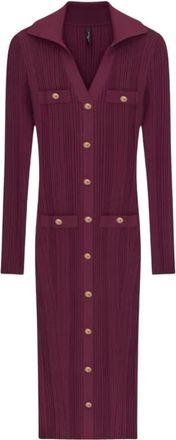 Marciano Robe mi-longue en maille - Femme - Robes - Rouge - Taille: 42 FR