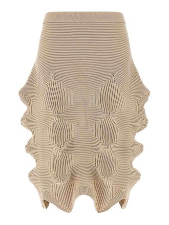 Issey Miyake Jupe Midi - Beige