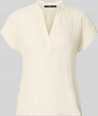 Zero Blusenshirt aus Viskose-Mix mit Serafino-Ausschnitt