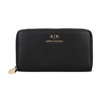 A|X Armani Exchange Femme, Accessoires, Noir, Taille: ONE Size Portefeuille zippé