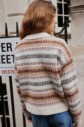 Next Strickpullover Polo-Strickpullover mit langen &Auml;rmeln, Kurzgr&ouml;&szlig;e (1-tlg)