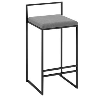 Generic Barhocker, Tresenhocker, Samt-Barst&uuml;hle mit Metallr&uuml;ckenlehne und Fu&szlig;st&uuml;tze, K&uuml;cheninsel-Tresenhocker