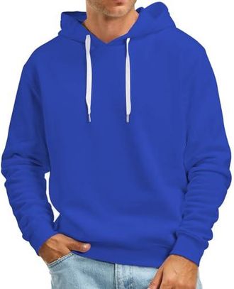 Generic Sweat a Capuche Homme Hooded Sweatshirt Sweats &agrave; Capuche Homme Oversize avec Impression Lettre et sans Poches pour lHiver
