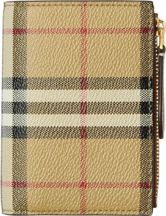 Burberry Femme, Accessoires, Beige, Taille: ONE Size Portefeuille Gris &Eacute;l&eacute;gant avec Emplacements pour Cartes