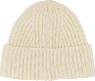Baracuta BRACC0118_UF0509817 Logo-Patch Virgin Wool Beanie - White