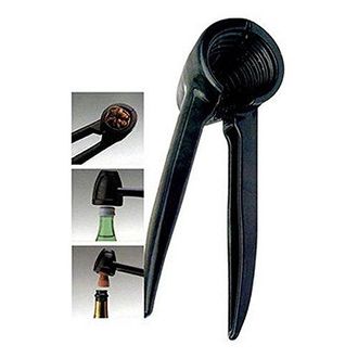 Chevalier C. Diffusion - konischer Nussknacker und Champagner&ouml;ffner, Aluminiumguss, Mehrfarbig, one Size