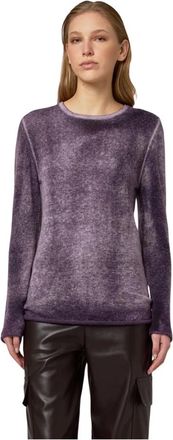 Alpha Studio Femme, Pulls, Violet, Taille: 40 FR Giro M/L Mohair Tintura Nuvolata Reversibile