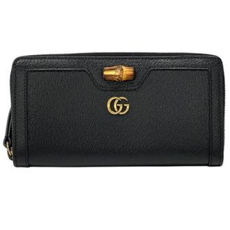 Gucci Portefeuille long (bi-pli) doccasion - Femme - Pre-owned - Noir - Taille: ONE Size