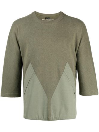 maharishi t-shirt en maille à col rond - Vert