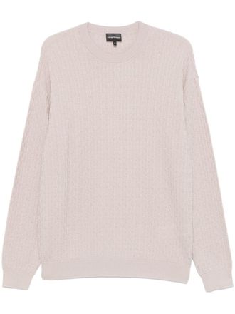 Emporio Armani pull en maille 3D - Tons neutres