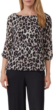 s.Oliver Plissierte Bluse mit All-Over-Print