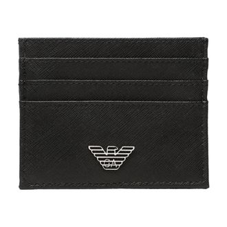 Emporio Armani Kartenetui mit Logo-Plakette - - Accessories - Herren - Schwarzk - ONE SIZE