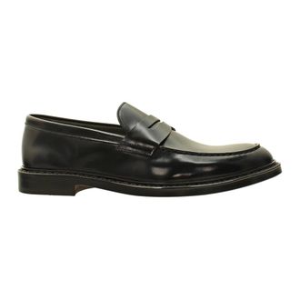 Doucal's Homme, Chaussures, Noir, Taille: 43 1/2 EU Mocassins Sandales en Cuir Noir