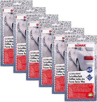 Sonax 6X 04140000 Clean&Drive TurboWaxTuch 40x50 Wachstuch 1 St&uuml;ck