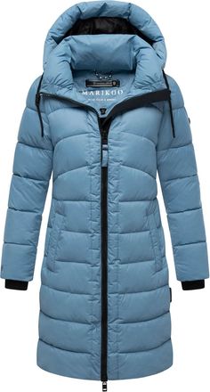 Marikoo Damen Wintermantel Kaltnäschen mit abnehmbarer Kapuze