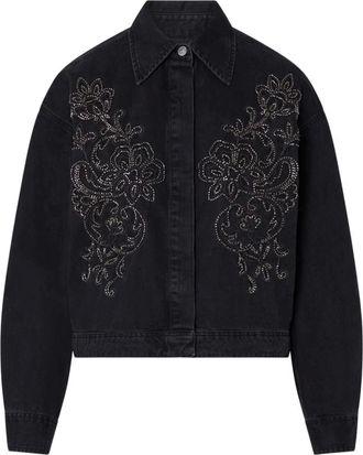 Liu Jo Chemise Body en Denim - Femme - Vestes - Noir - Taille: 36 FR