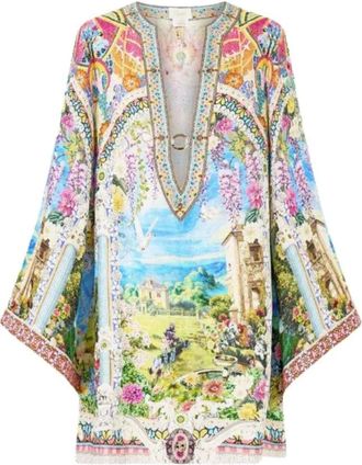 Camilla Kaftan court &agrave; col en V profond Nav&agrave;s Nouveau - Femme - Maillots de bain - Multicolore - Taille: 36/38 FR