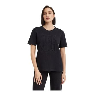Jean Paul Gaultier Schwarzes Logo-gepr&auml;gtes Oversized T-Shirt - - Tops - Damen - Schwarzk - XS