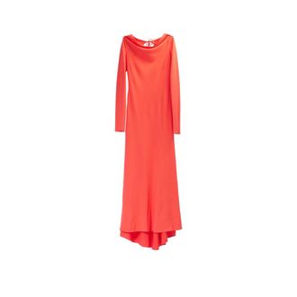 Moschino Langes Kreppkleid in Rot - - Dresses - Damen - Rot - S