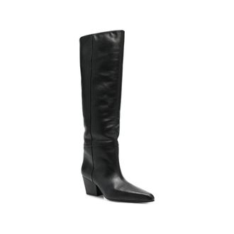 PARIS TEXAS Calf Leather Knee-High Boot - Black