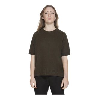 GANT Femme, Pulls, Vert, Taille: 36 FR T-shirt Col Rond Manches Courtes