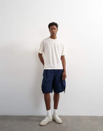 Topman Ripstop-Shorts in Marineblau mit Ballon-Schnitt-Navy