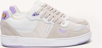 Faguo Baskets blanches & violet clair cuir - CEIBA