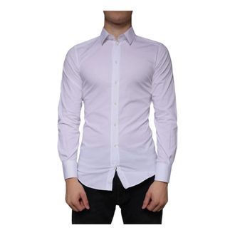 Dolce & Gabbana Wei&szlig;e Slim Fit Stretch Hemd - - Shirts - Herren - Wei&szlig; - S