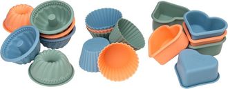 Lurch Flexi Starter Mini Cakes Backformen - 18er Set f&uuml;r Muffins, Herzen und Gugelhupf