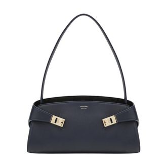 Ferragamo Hug East-West Schultertasche - - Bags - Damen - Blau - ONE SIZE