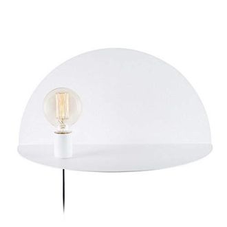 Homemania Shelfie Wandleuchte, weiß, Metall, 50 x 25 x 25 cm, 1 x E27, max. 100 W