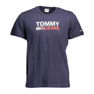 Tommy Hilfiger Homme, Tops, Bleu, Taille: M T-shirt bleu en coton