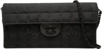 Chanel Sac bandouli&egrave;re vintage en nylon pr&eacute;-poss&eacute;d&eacute; - Femme - Pre-owned - Noir - Taille: ONE Size