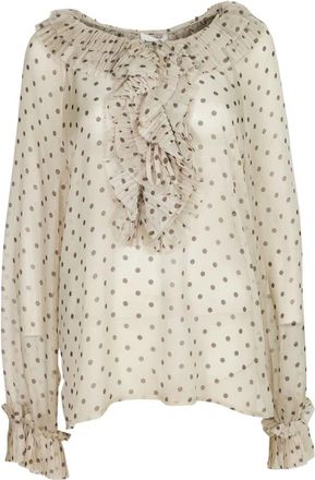 P.A.R.O.S.H. P.a.r.o.s.h., Femme, Blouses et Chemises, Beige, Taille: 38 FR Blouse