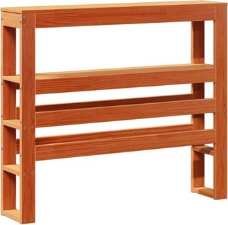 Generic Kopfteil mit Ablagen, Bett Kopfteil, Betthaupt, Regal, Bettzubeh&ouml;r, Bettkopfteil f&uuml;r Schlafzimmer, Massives Kiefernholz, (Nat&uuml;rlich 206 x 19 x 82 cm) 